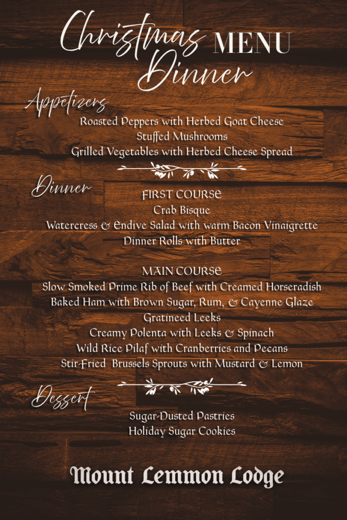 Christmas Buffet at Mount Lemmon Lodge